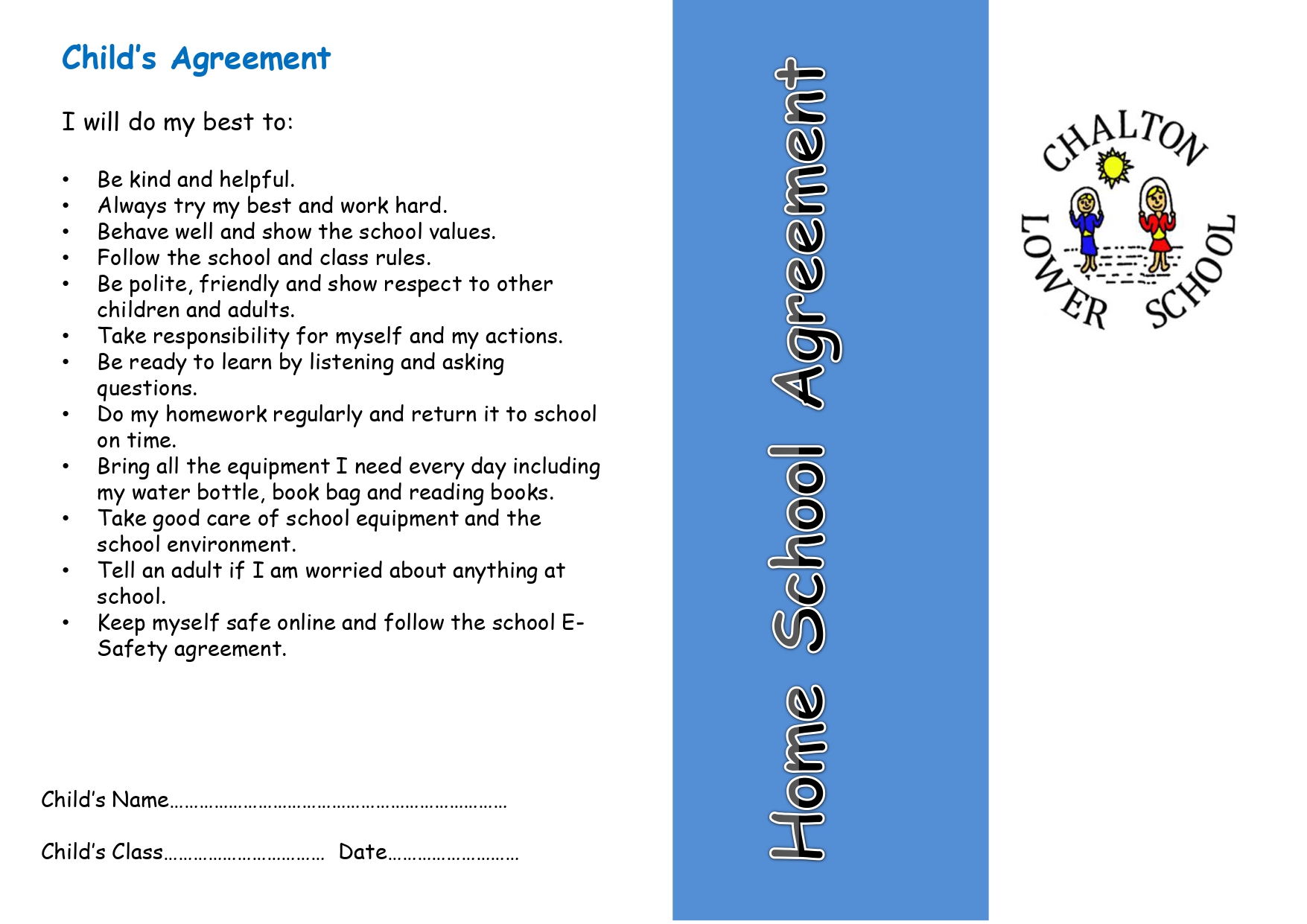 Home-School Agreement – Chalton Lower School